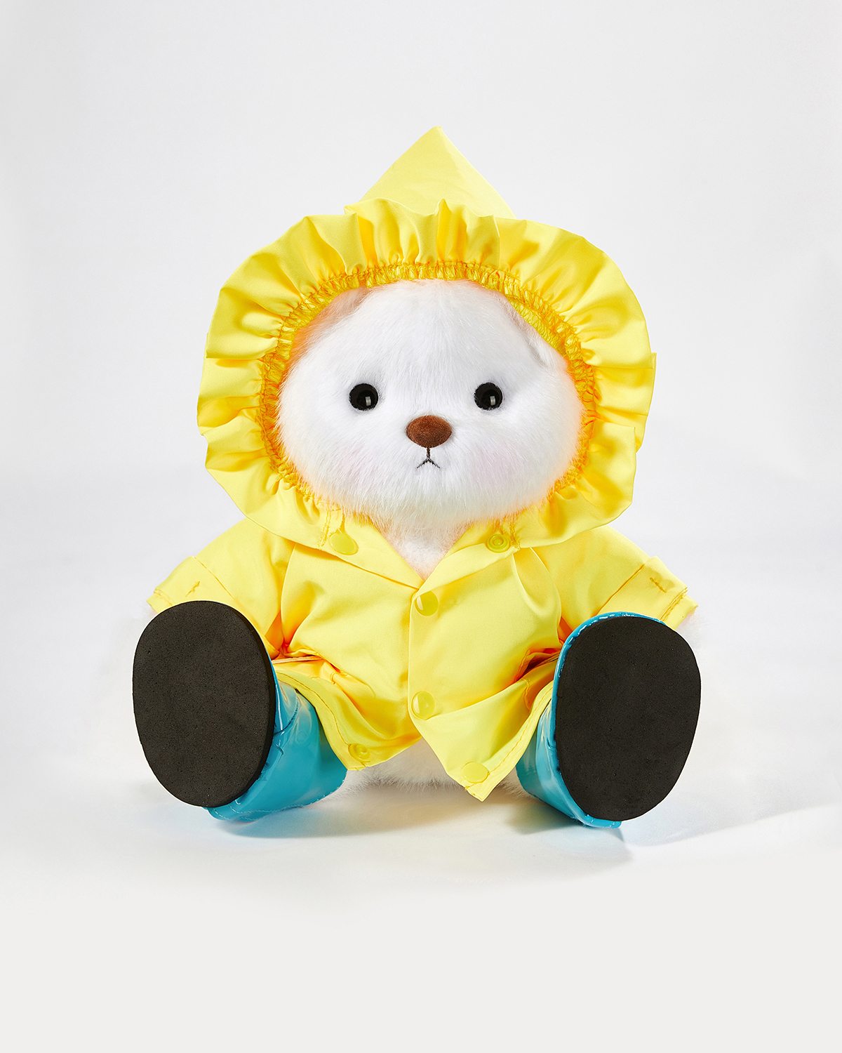 White Long Hair Bear & Yellow Raincoat Set of 2 - 12 Inches – Teddy Huggy
