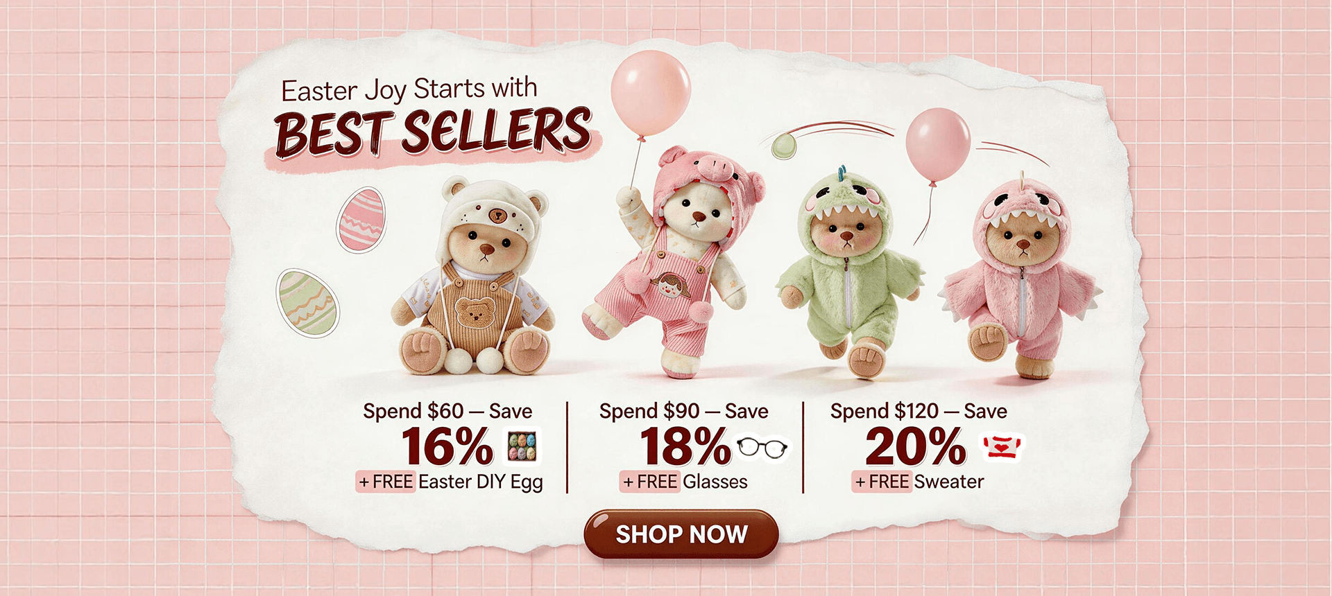 Jointed Poseable Teddy Bears | Mix & Match 100+ Outfits | Teddy Huggy
