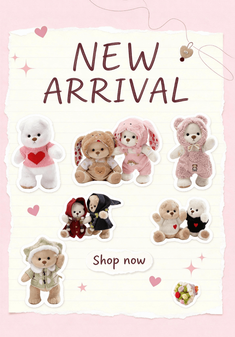 Jointed Poseable Teddy Bears | Mix & Match 100+ Outfits | Teddy Huggy